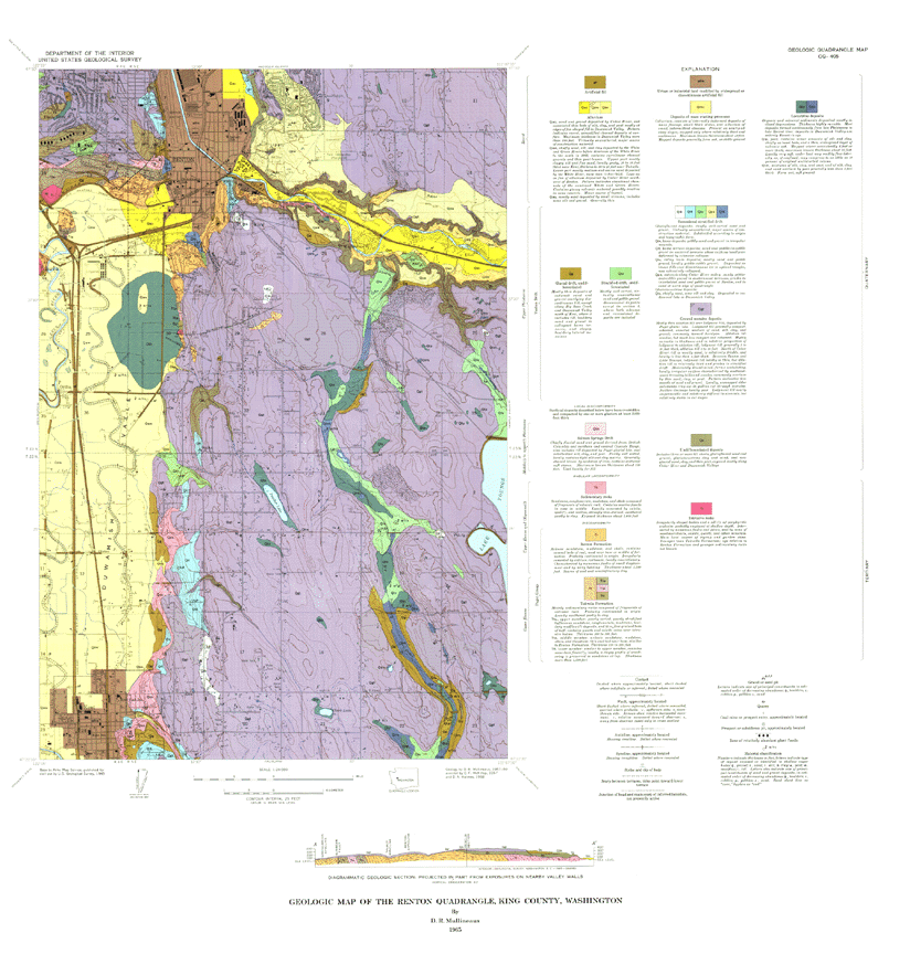 GEOLOGIC MAP OF RENTON, WA | USGS Store